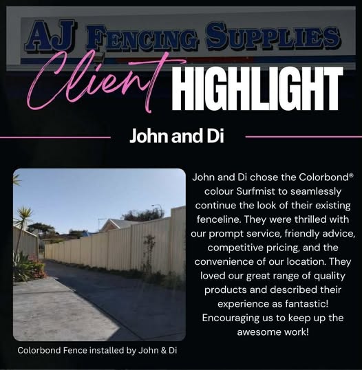 Colorbond fencing - in stock in Rockingham